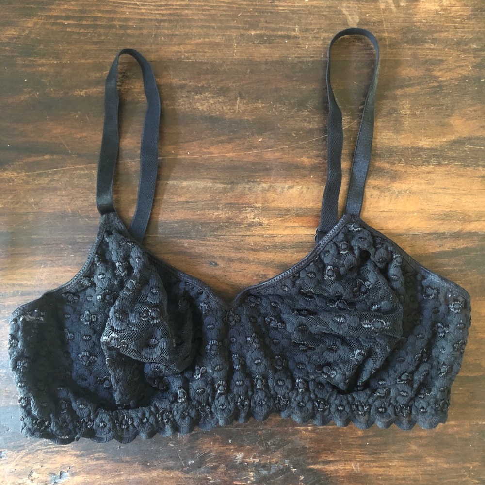Olga Black Lace Underwire Bra Size 38c - Gem